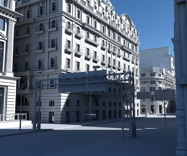 ArtStation - City Intersection 3D | Game Assets