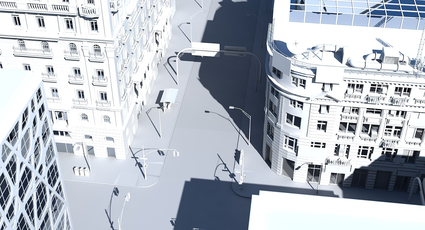 ArtStation - City Intersection 3D | Game Assets