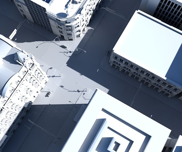 ArtStation - City Intersection 3D | Game Assets