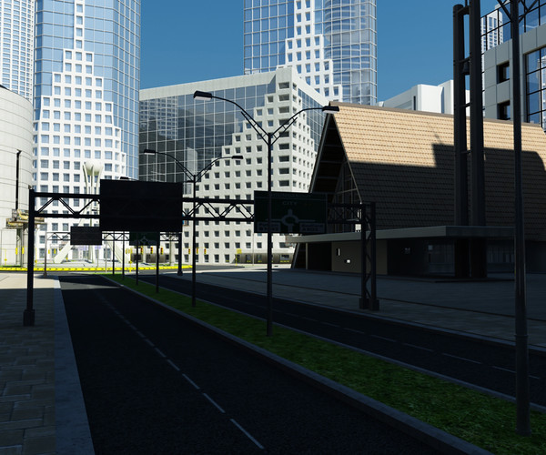 ArtStation - 3D City Intersection | Resources