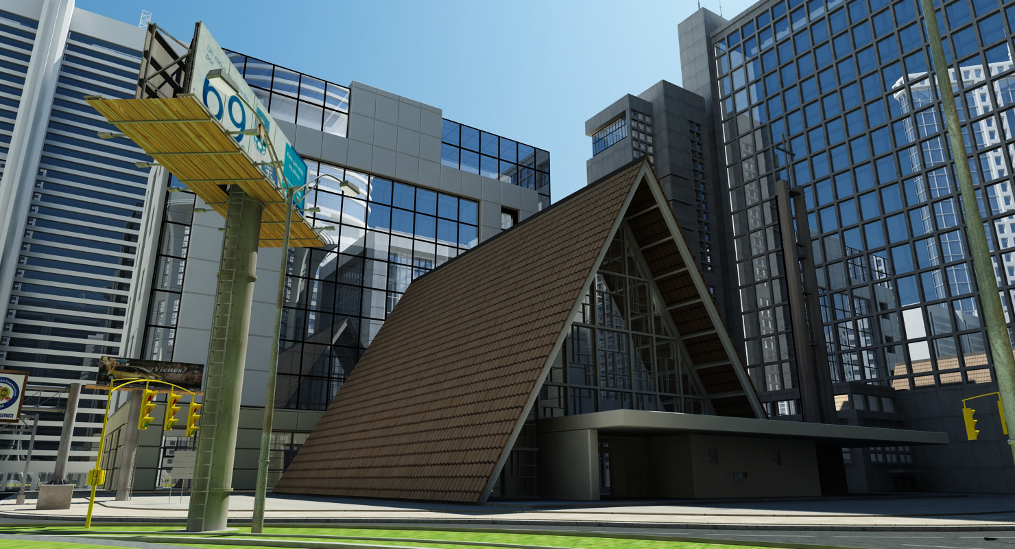 ArtStation - 3D City Intersection | Resources