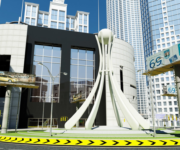 ArtStation - 3D City Intersection | Resources