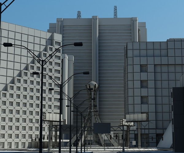 ArtStation - 3D City Intersection | Resources