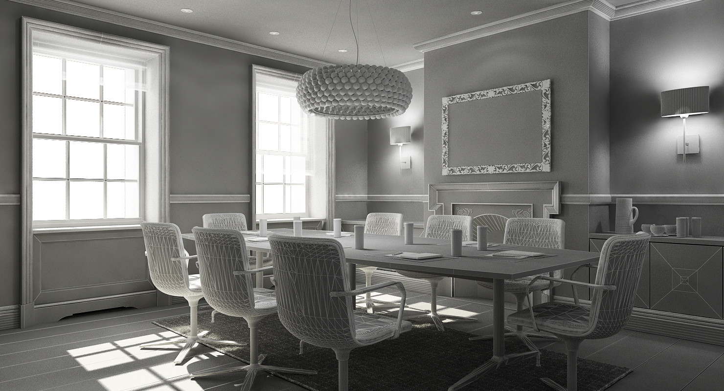 ArtStation - Classic Boardroom Interior | Resources