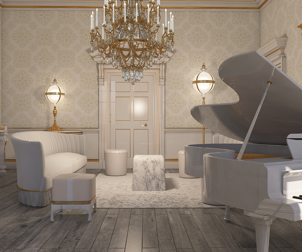 ArtStation - Classic Interior Room 3D Model | Resources