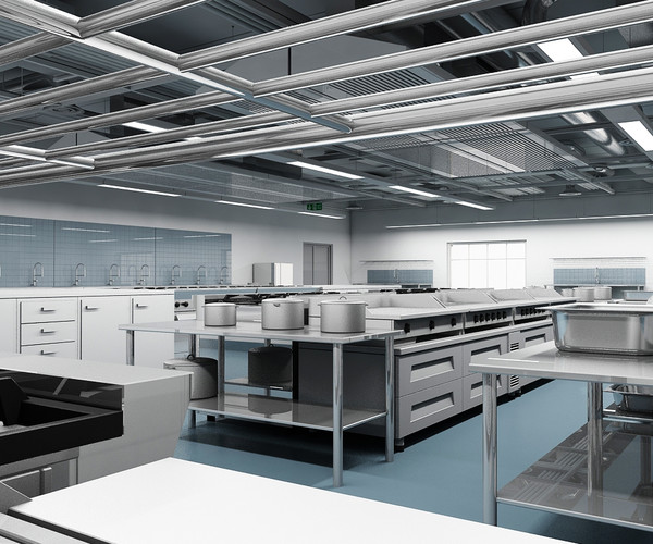 ArtStation - Commercial Kitchen 3D Model | Resources