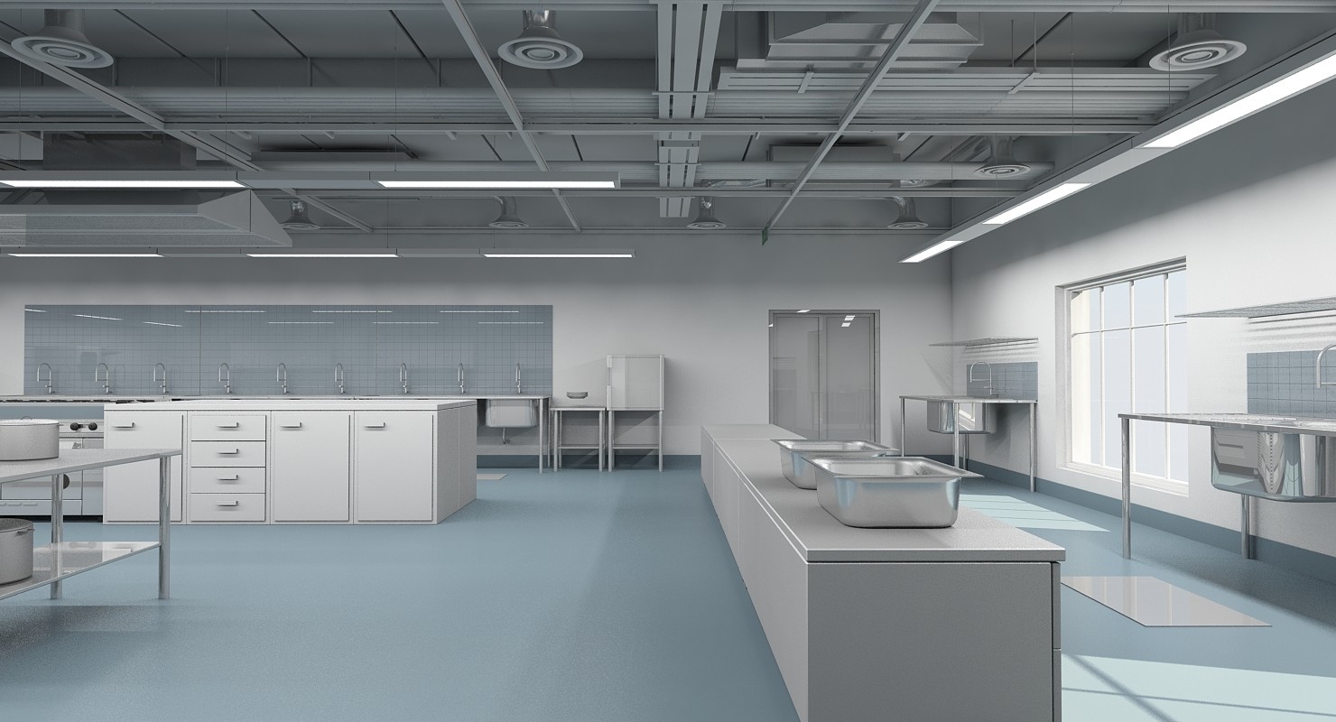 ArtStation - Commercial Kitchen 3D Model | Resources
