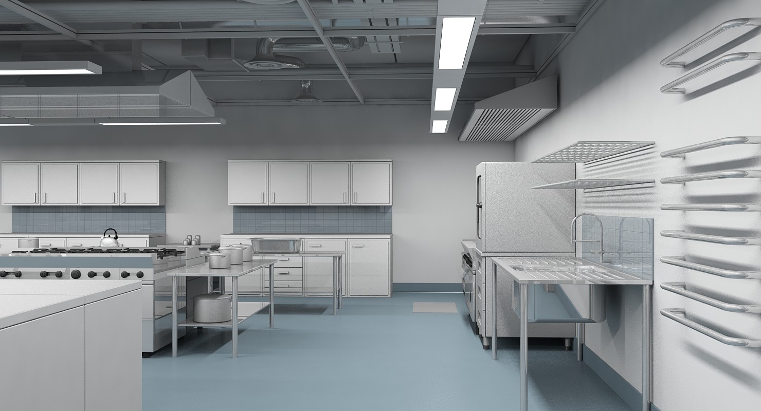 ArtStation - Commercial Kitchen 3D Model | Resources
