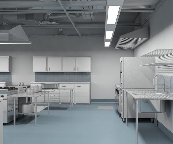 ArtStation - Commercial Kitchen 3D Model | Resources