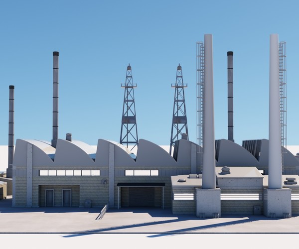 ArtStation - Factory Industrial 3D Model | Game Assets