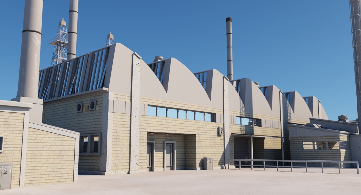 ArtStation - Factory Industrial 3D Model | Game Assets