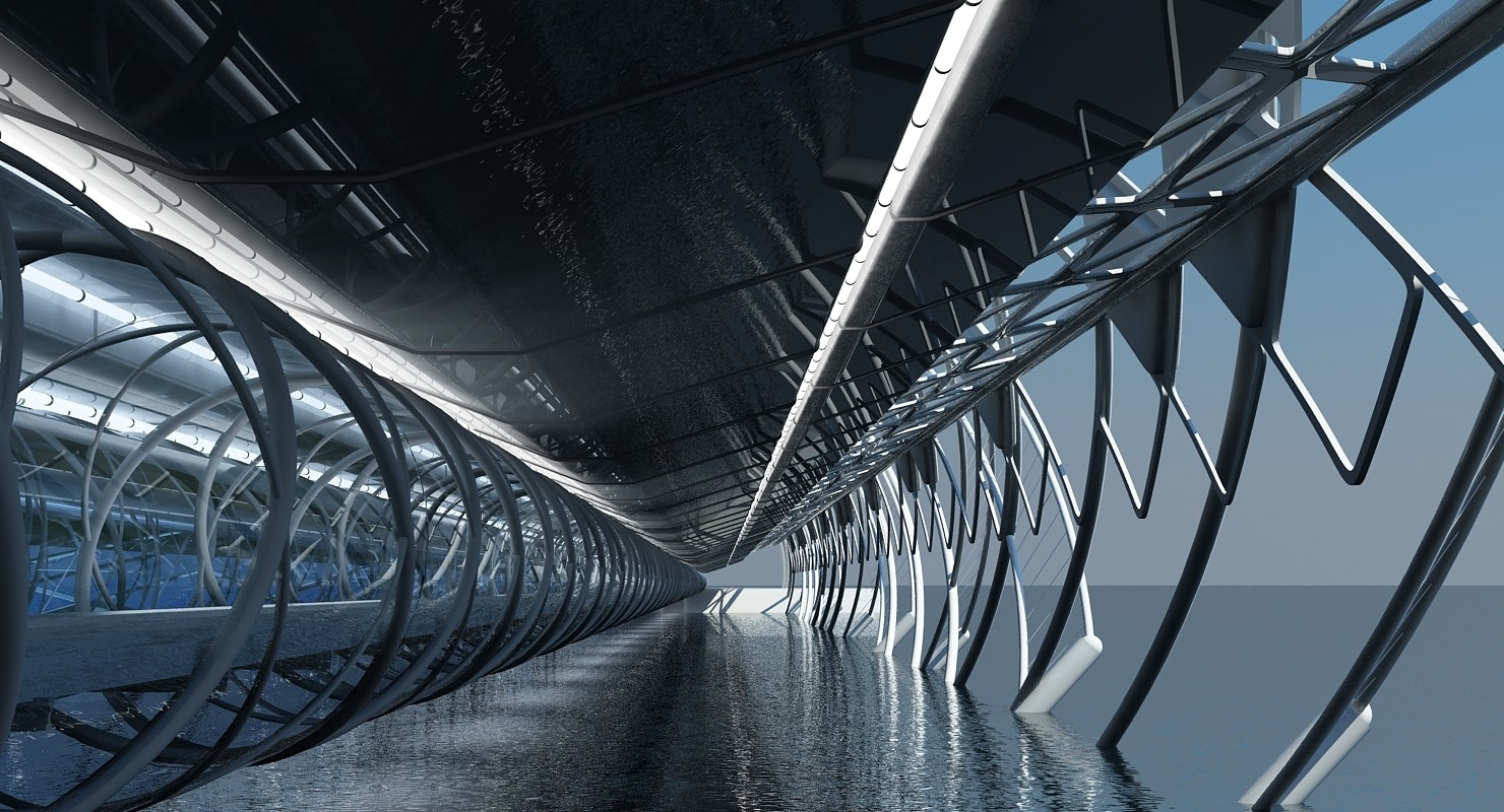 ArtStation - Futuristic Suspension Bridge 2 HD | Resources