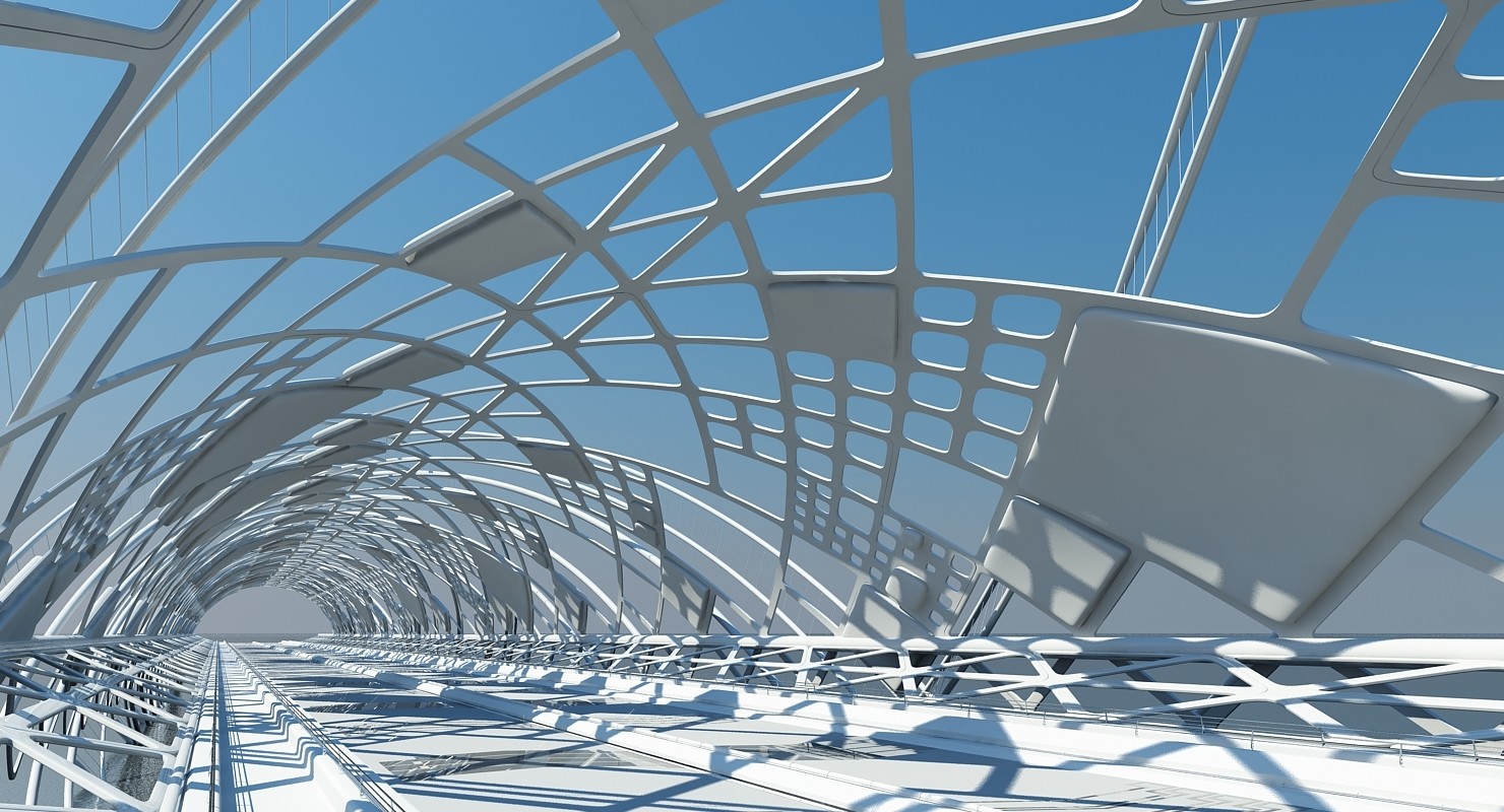 ArtStation - Futuristic Suspension Bridge 2 HD | Resources