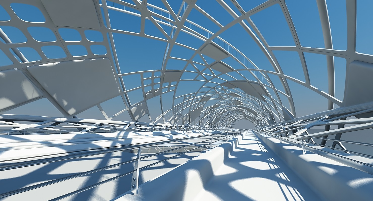 ArtStation - Futuristic Suspension Bridge 2 HD | Resources