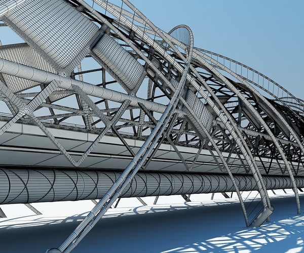 ArtStation - Futuristic Suspension Bridge 2 HD | Resources