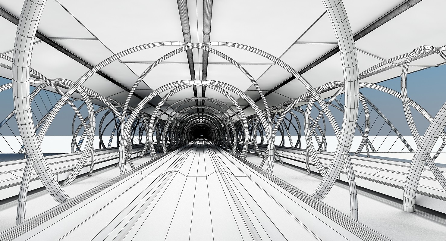 ArtStation - Futuristic Suspension Bridge 2 HD | Resources