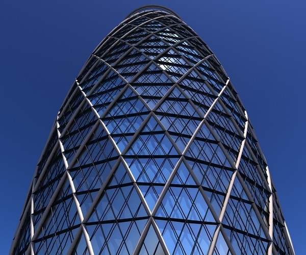 ArtStation - Gherkin Skyscraper Building | Game Assets