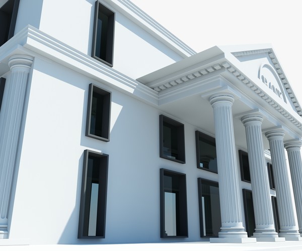 ArtStation - Bank Building 3D Model | Resources