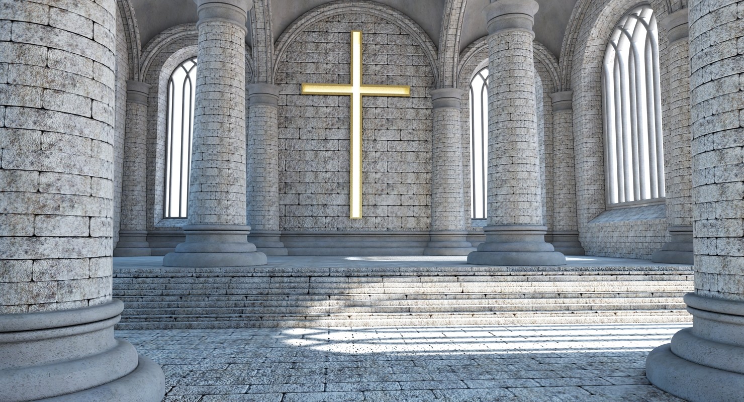 ArtStation - Cathedral Interior 1 3D MODEL | Resources