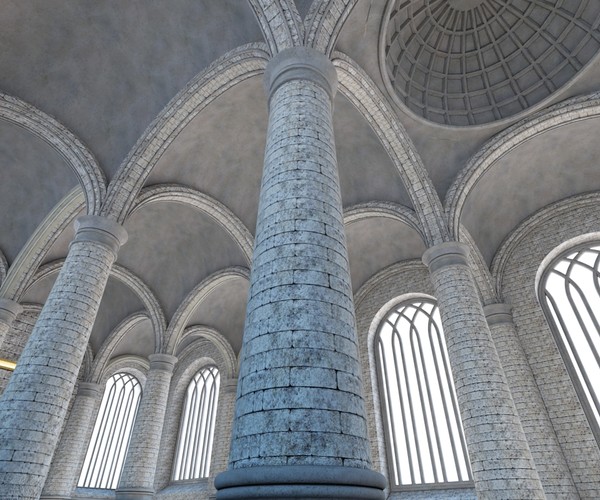 ArtStation - Cathedral Interior 1 3D MODEL | Resources