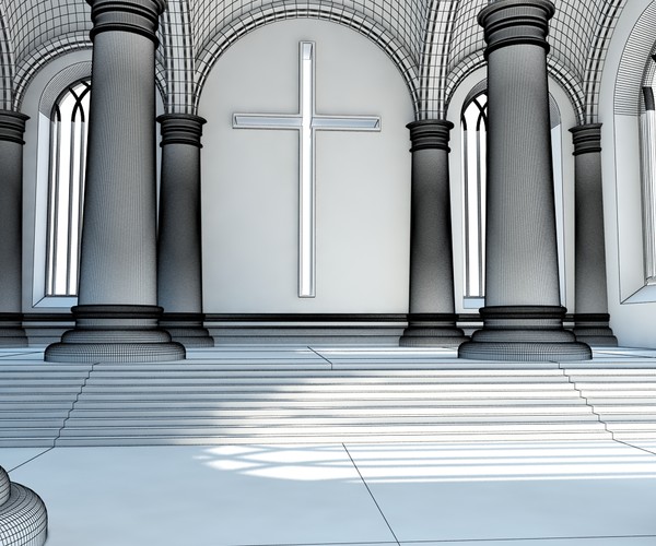 ArtStation - Cathedral Interior 1 3D MODEL | Resources