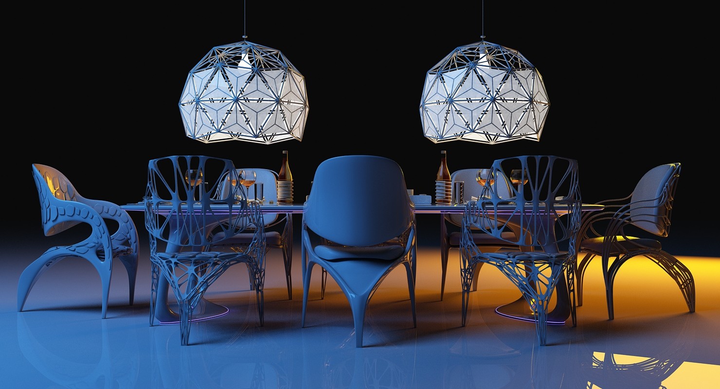 ArtStation - Futuristic Dining Set | Resources