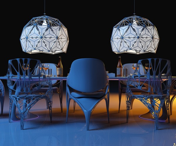 ArtStation - Futuristic Dining Set | Resources
