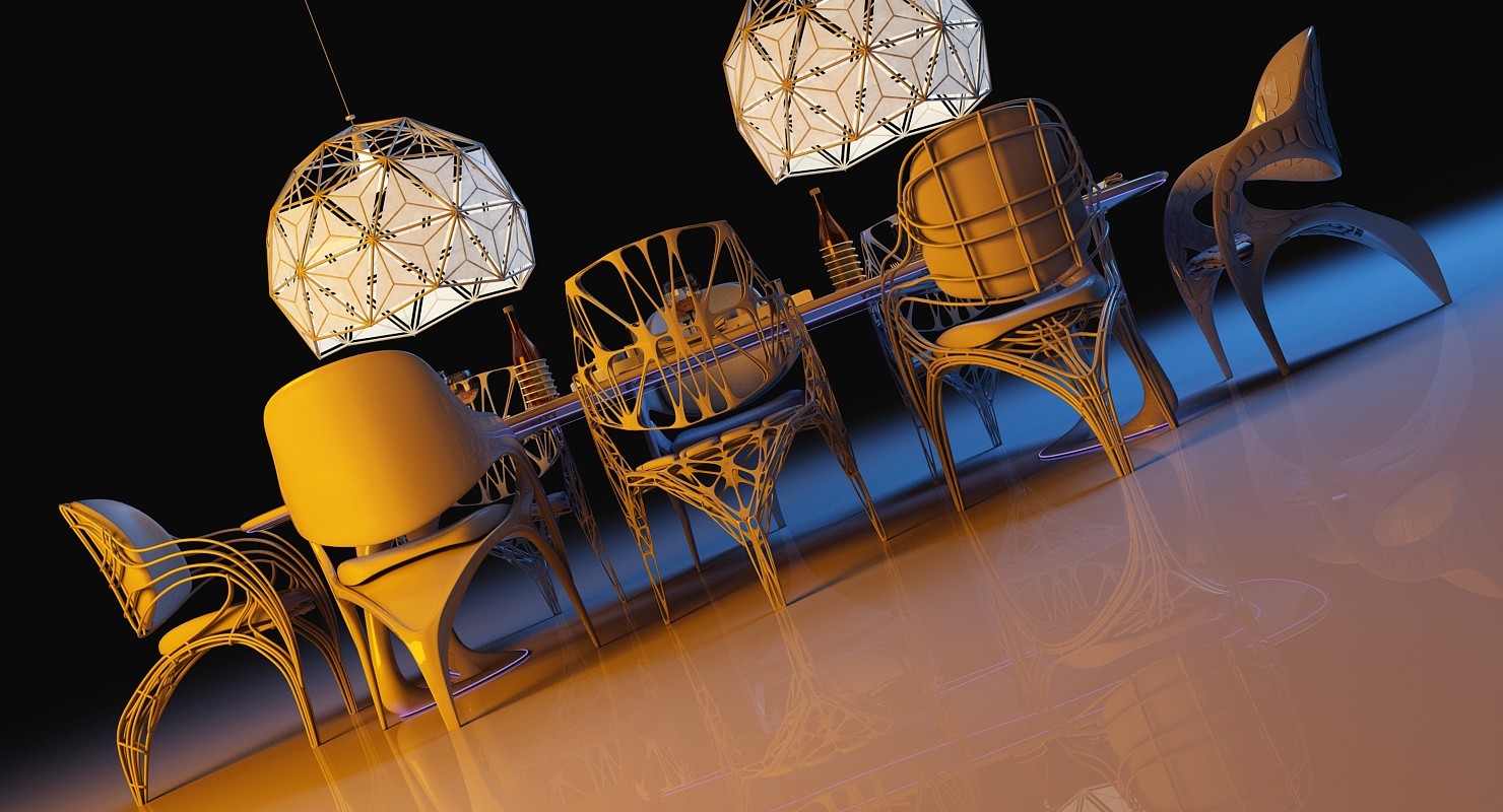 ArtStation - Futuristic Dining Set | Resources