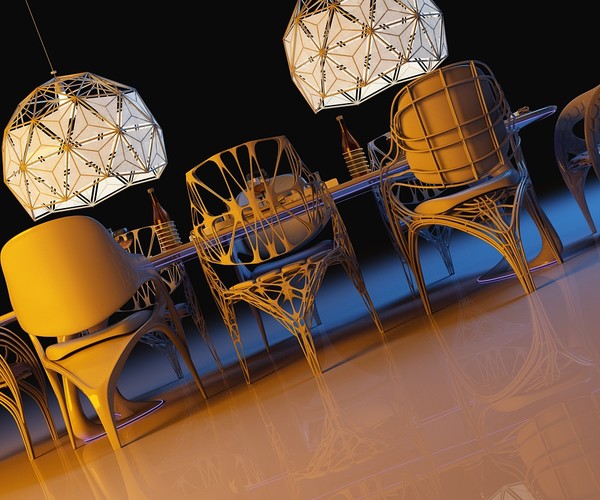 ArtStation - Futuristic Dining Set | Resources