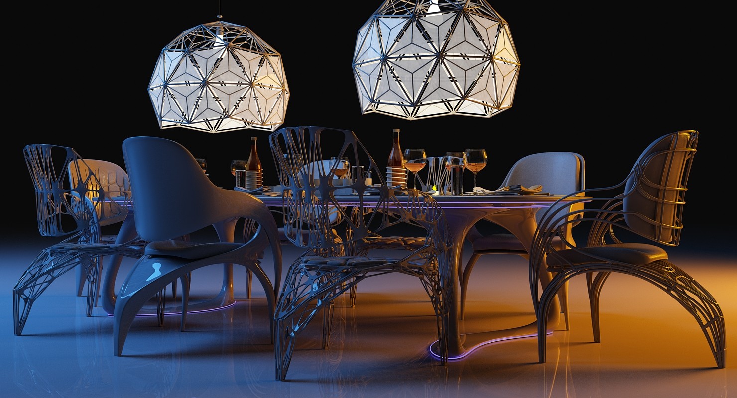 ArtStation - Futuristic Dining Set | Resources