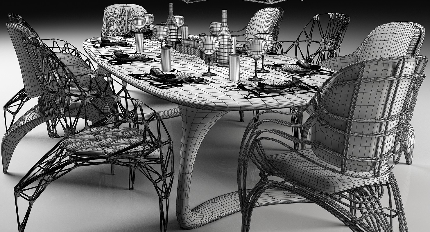 ArtStation - Futuristic Dining Set | Resources