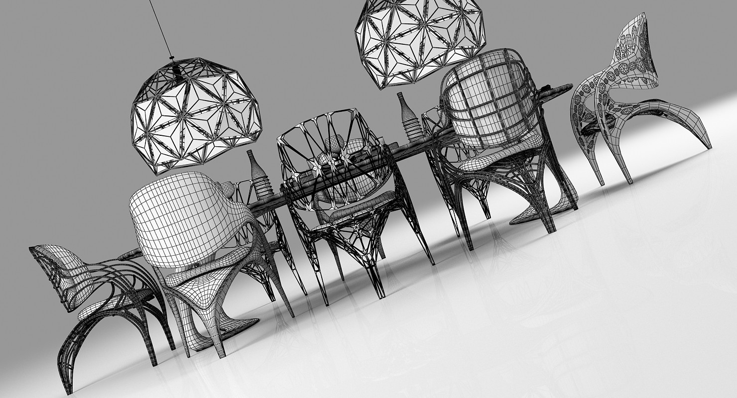 ArtStation - Futuristic Dining Set | Resources