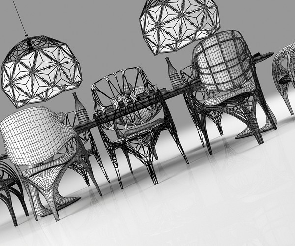 ArtStation - Futuristic Dining Set | Resources