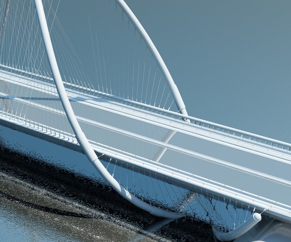 ArtStation - Futuristic Suspension Bridge 1 HD | Resources