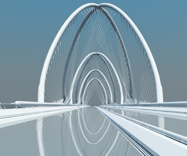ArtStation - Futuristic Suspension Bridge 1 HD | Resources