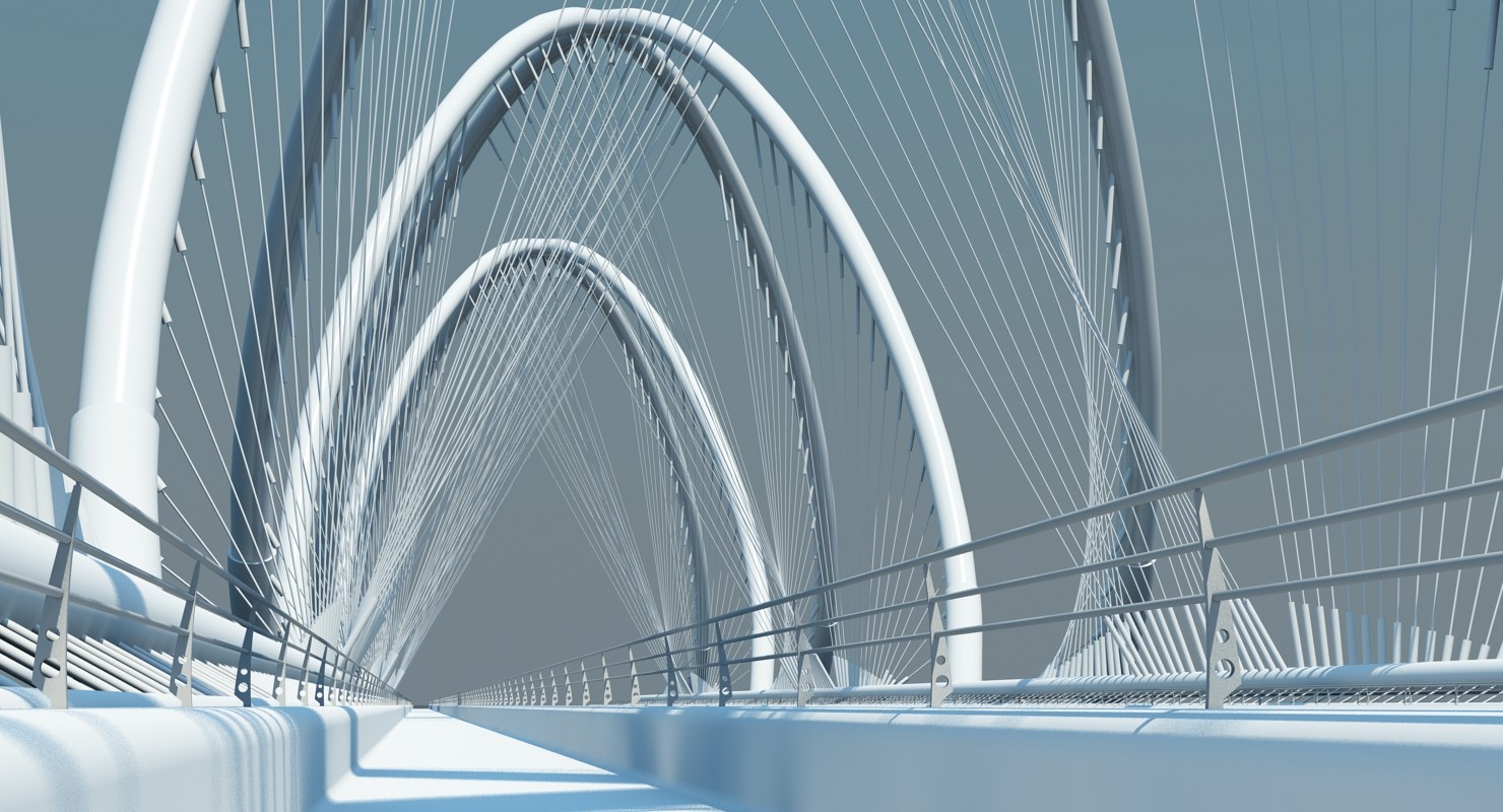 ArtStation - Futuristic Suspension Bridge 1 HD | Resources