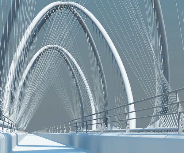 ArtStation - Futuristic Suspension Bridge 1 HD | Resources