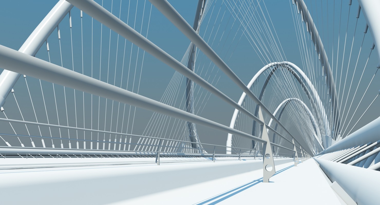ArtStation - Futuristic Suspension Bridge 1 HD | Resources