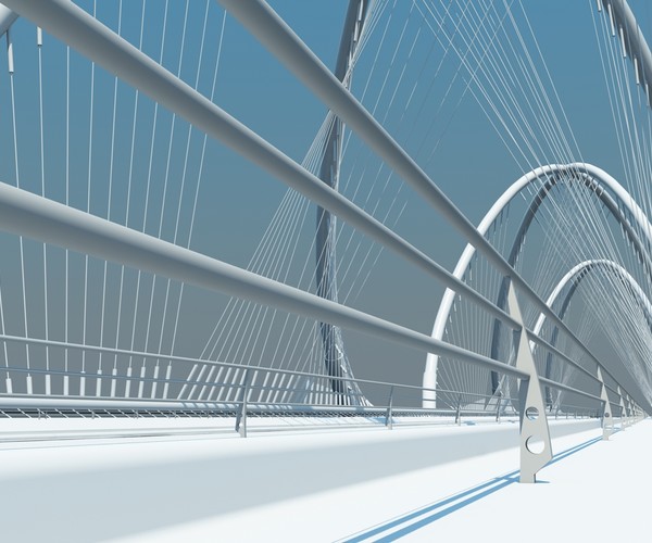 ArtStation - Futuristic Suspension Bridge 1 HD | Resources