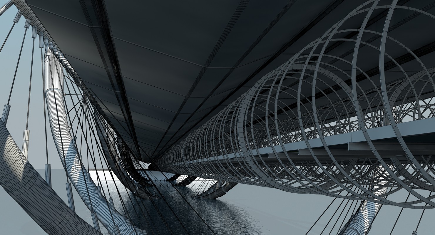 ArtStation - Futuristic Suspension Bridge 1 HD | Resources
