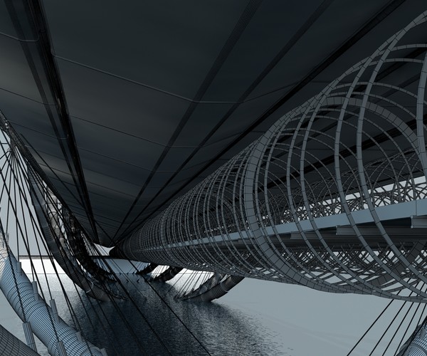 ArtStation - Futuristic Suspension Bridge 1 HD | Resources