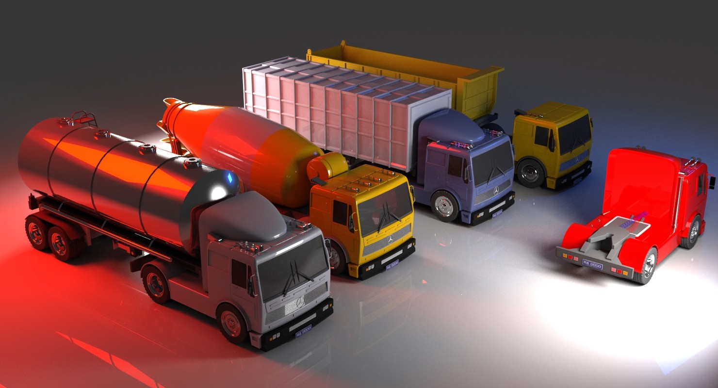 ArtStation - Truck collection 1 3D Model | Resources