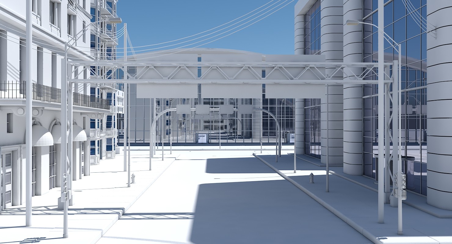 ArtStation - HD City Street Scene | Resources