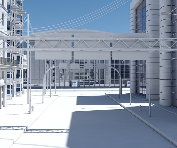 ArtStation - HD City Street Scene | Resources