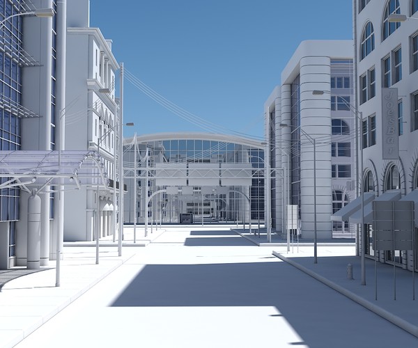 ArtStation - HD City Street Scene | Resources