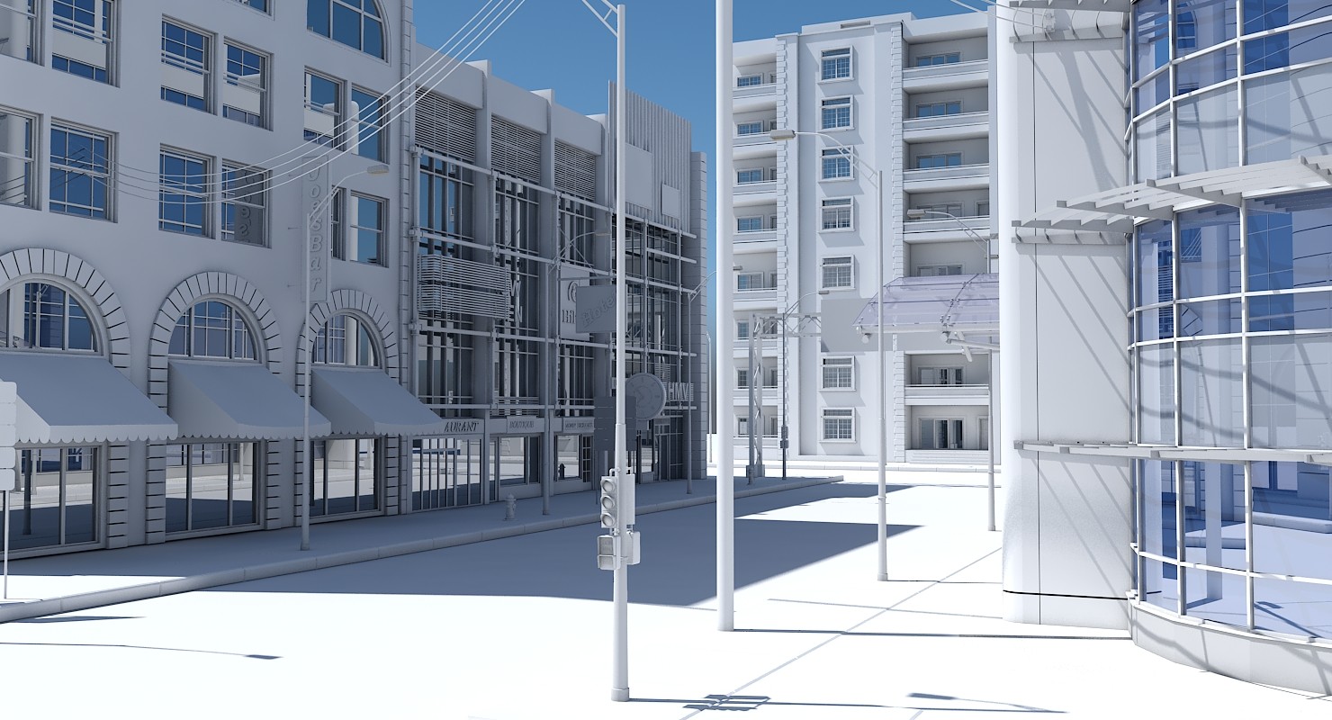 ArtStation - HD City Street Scene | Resources