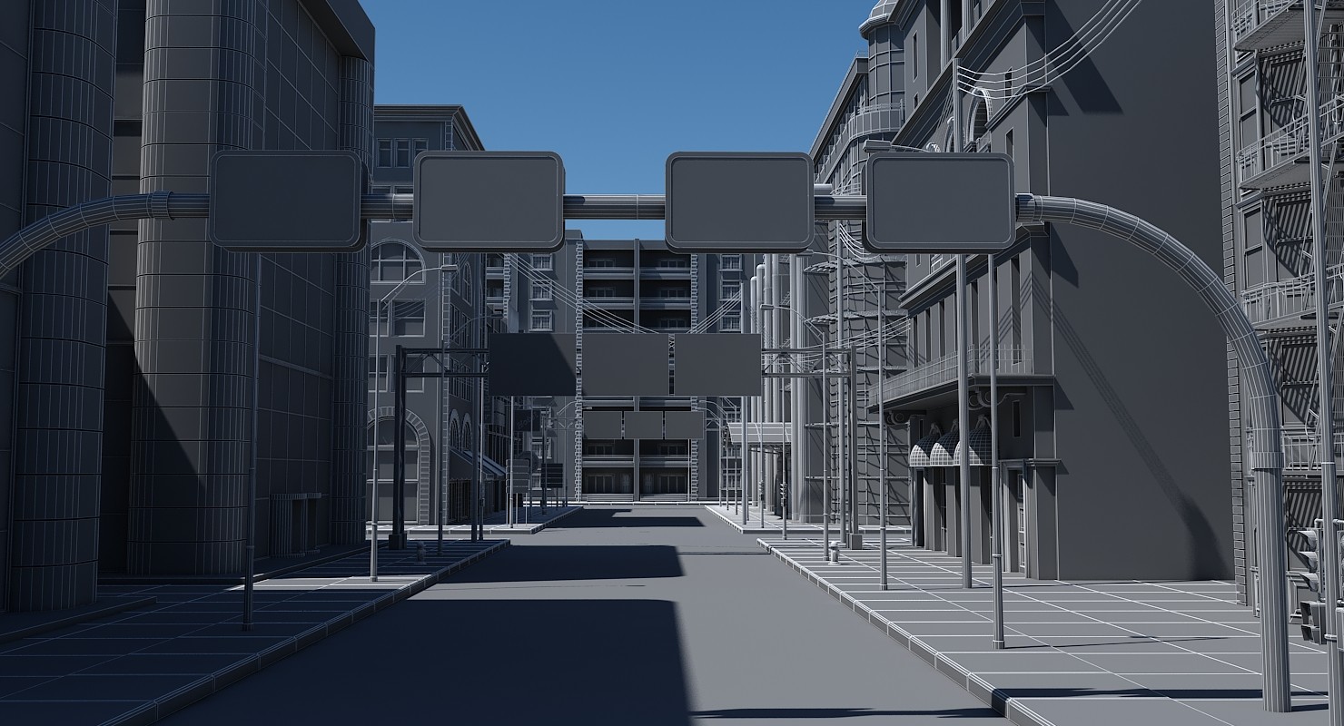 ArtStation - HD City Street Scene | Resources