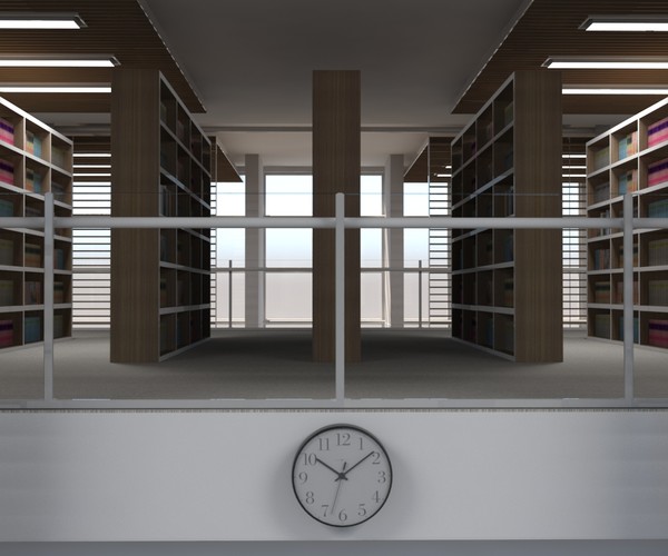 ArtStation - Library Interior 3d Scene | Resources