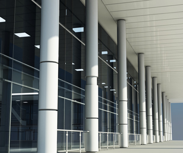 ArtStation - Modern Glass Building Interior And Exterior | Resources