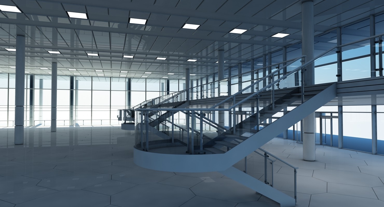 ArtStation - Modern Glass Building Interior And Exterior | Resources